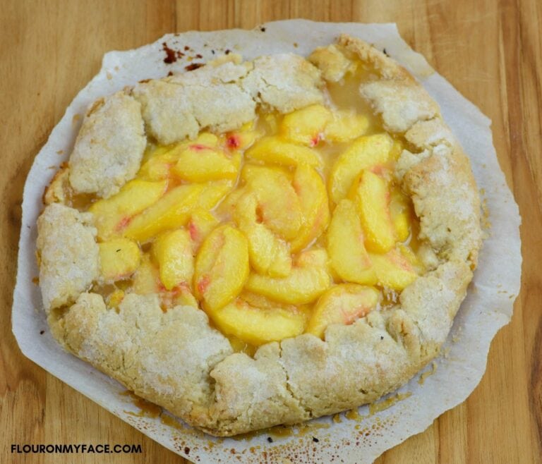 Rustic Peach Pie (Peach Galette) - Flour On My Face