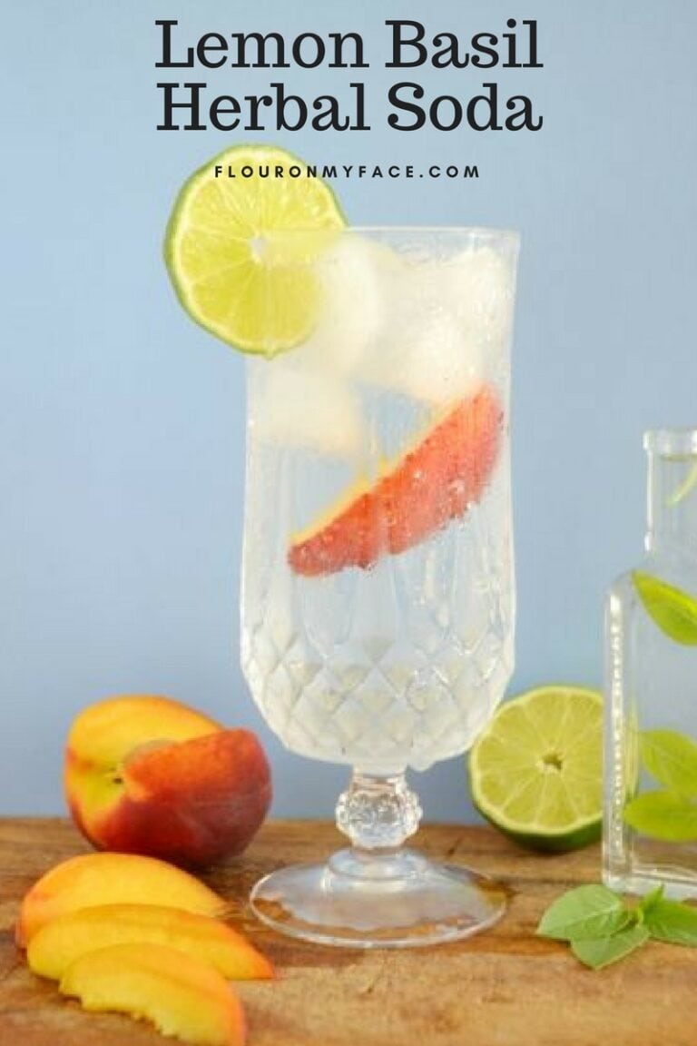 How to Make Lemon Basil Herbal Soda - Flour On My Face