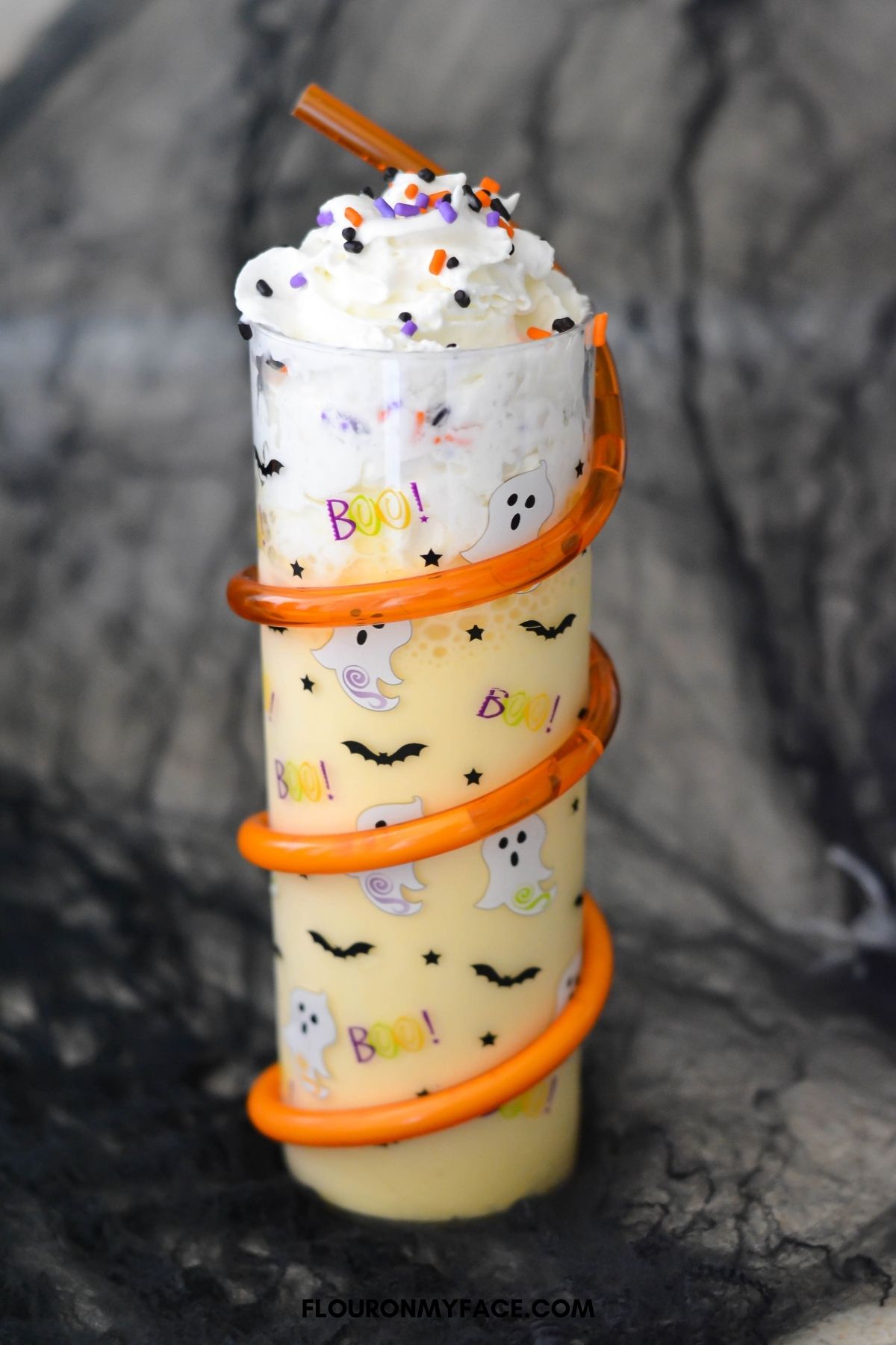 Halloween Orange Scream Milkshake-Flour On My Face