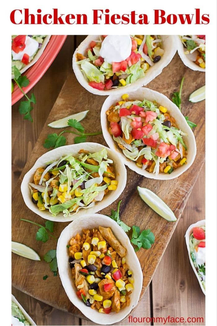 Chicken Fiesta Bowl Appetizers - Flour On My Face