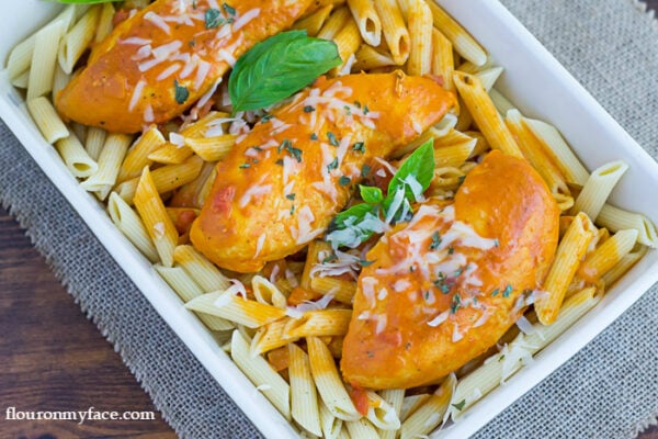 Crock Pot Chicken in Vodka Sauce - Flour On My Face