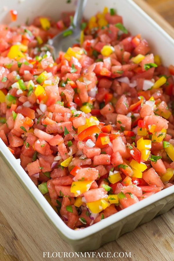 Watermelon Salsa - Flour On My Face