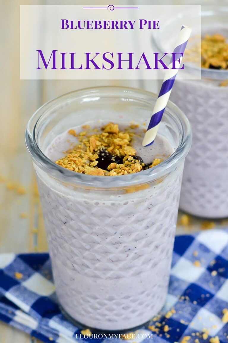 Blueberry Pie Milkshake - Flour On My Face