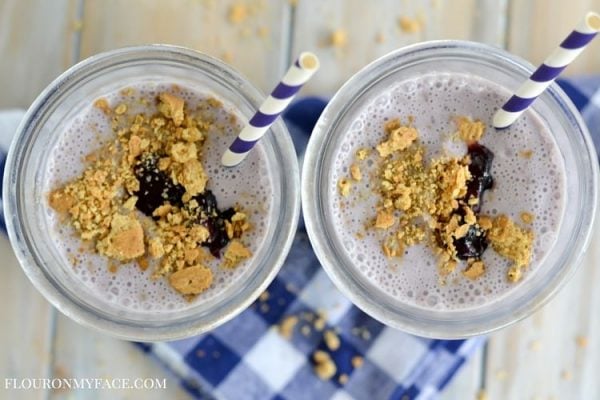 Blueberry Pie Milkshake - Flour On My Face