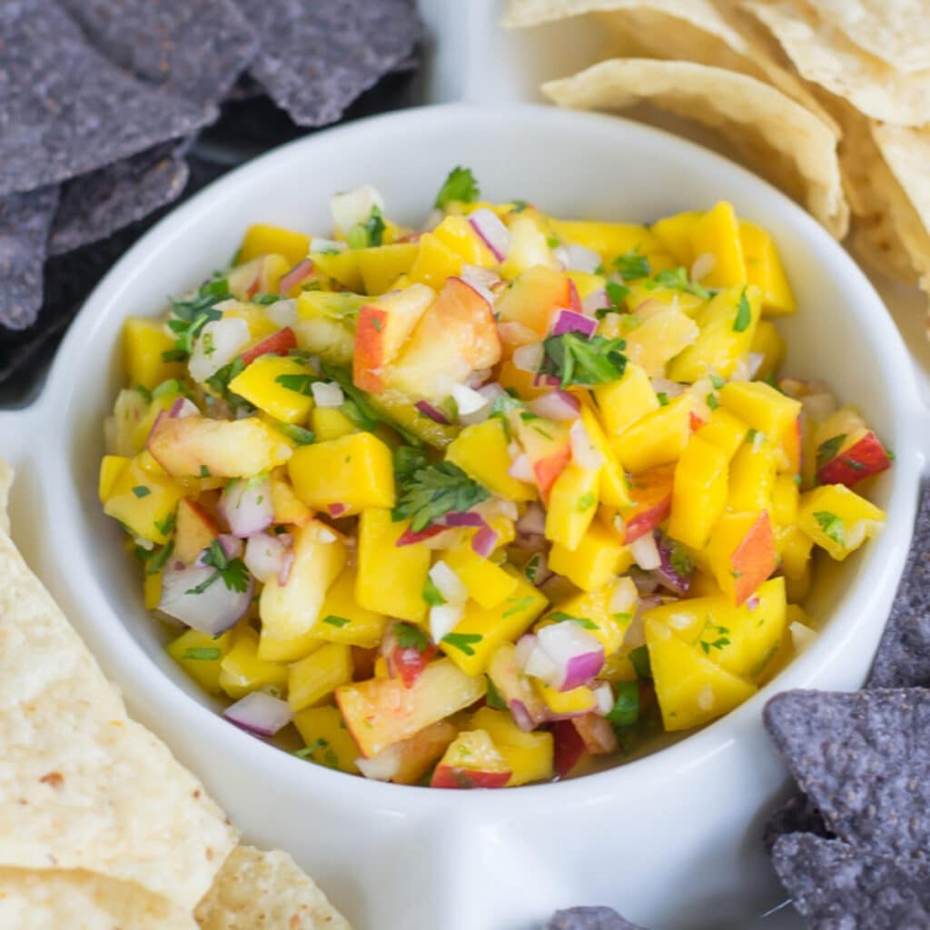 Mango Peach Salsa - Flour On My Face