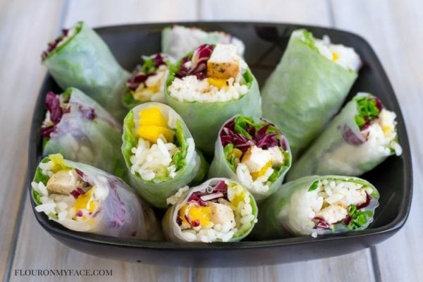 Chicken Mango Fresh Spring Rolls - Flour On My Face