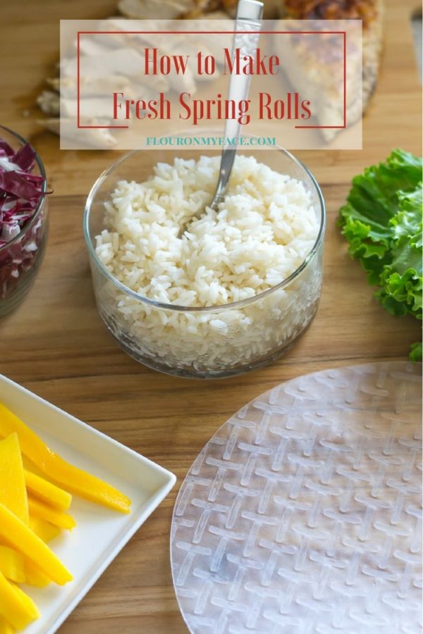 Chicken Mango Fresh Spring Rolls - Flour On My Face