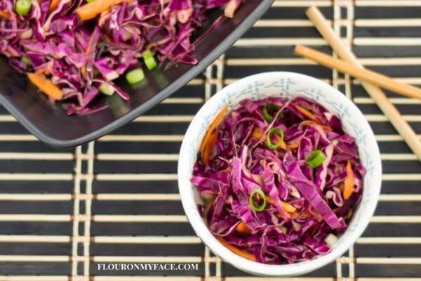 Red Cabbage Asian Slaw Recipe - Flour On My Face