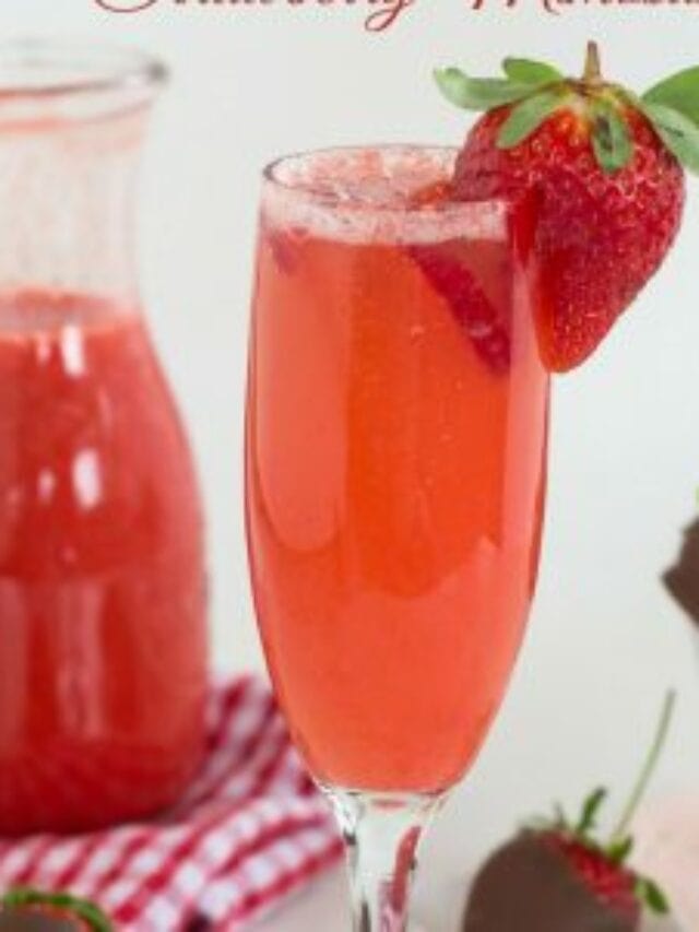 Strawberry Mimosas Recipe - Flour On My Face