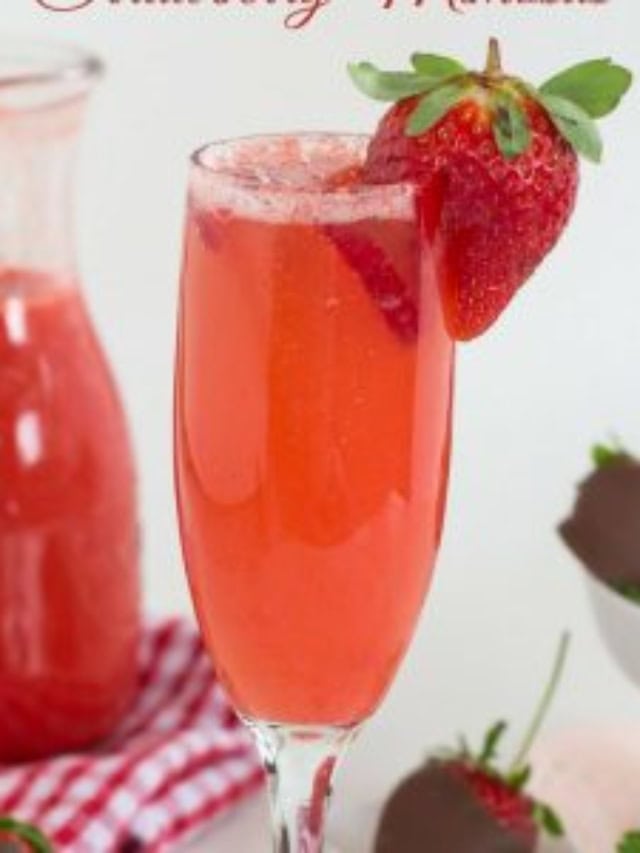 Fresh Strawberry Mimosa For Valentine's Day - Flour On My Face