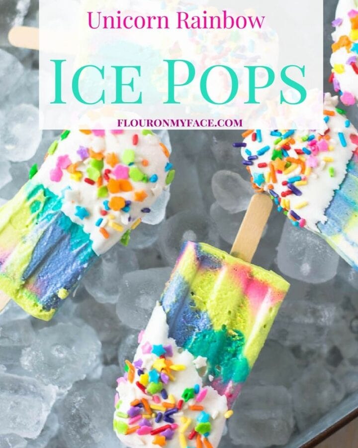 Blueberry Cheesecake Ice Pops-Flour On My Face
