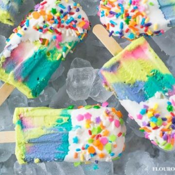 Unicorn Rainbow Ice Pops - Flour On My Face