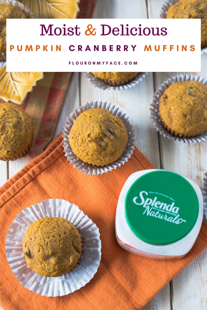 Pumpkin Cranberry Muffins #SplendaSweeties #SweetSwaps - Flour On My Face