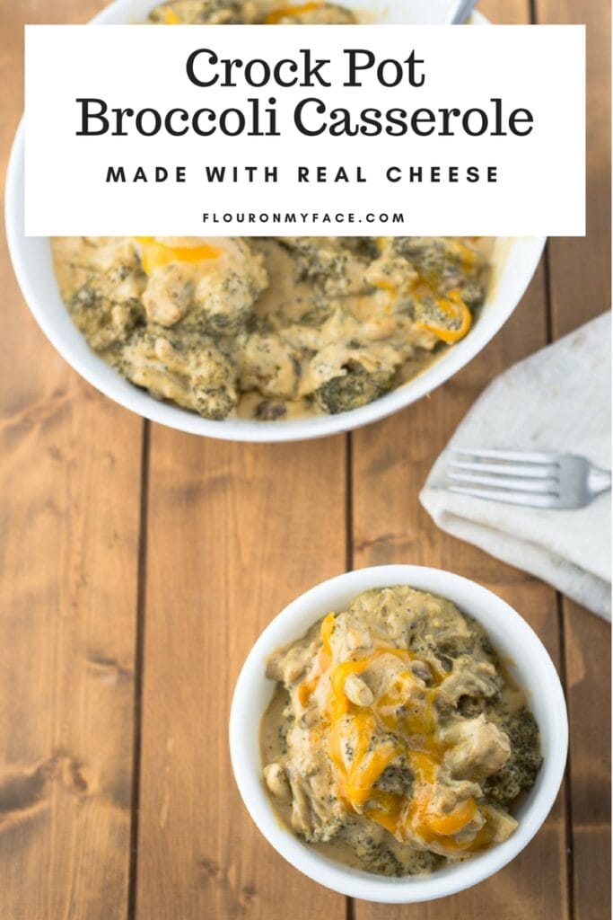 Cheesy Crock Pot Broccoli Casserole - Flour On My Face