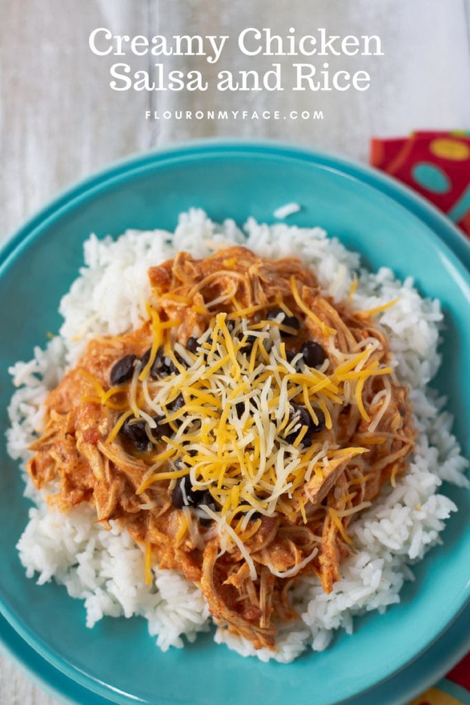 Crock Pot Creamy Chicken Salsa - Flour On My Face