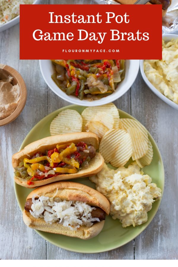 Instant Pot Brats and Peppers - Flour On My Face
