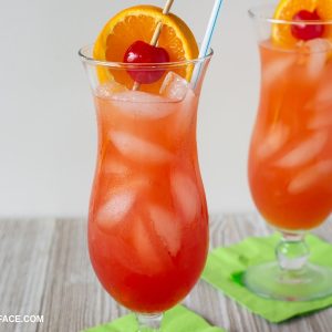 Fruity Classic Hurricane Cocktail - Flour On My Face