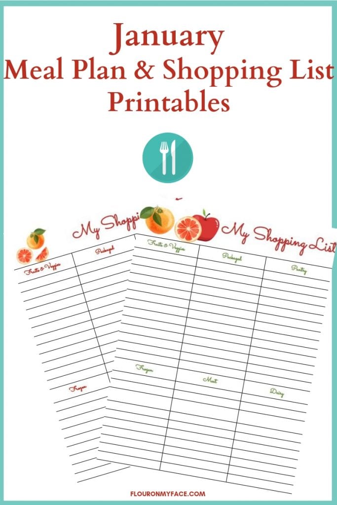 Meal Planning Printables - Flour On My Face