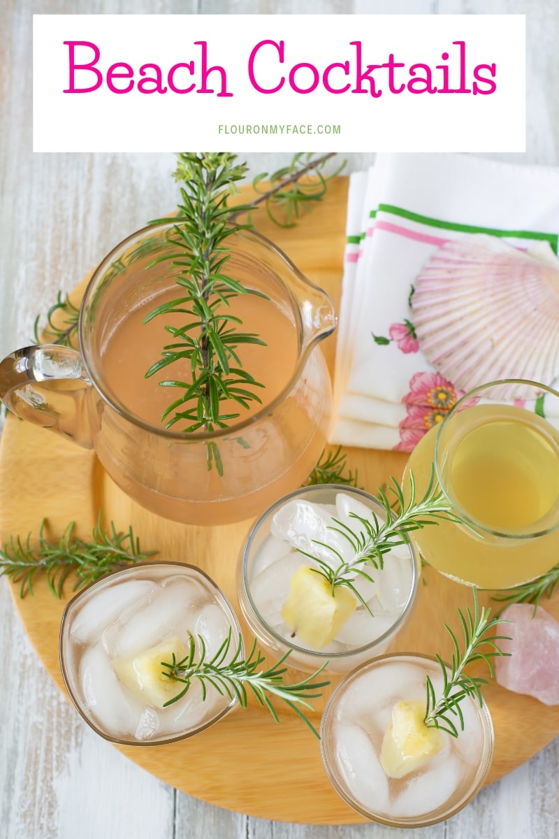 Rose' & Rum Shell Beach Cocktail - Flour On My Face