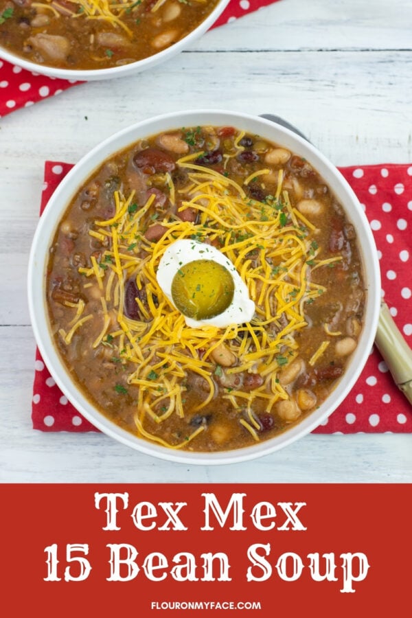 Crock Pot Tex Mex 15 Bean Soup - Flour On My Face
