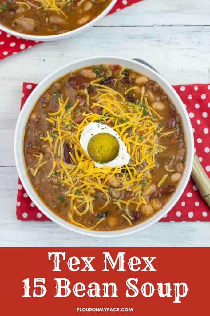 Crock Pot Tex Mex 15 Bean Soup - Flour On My Face