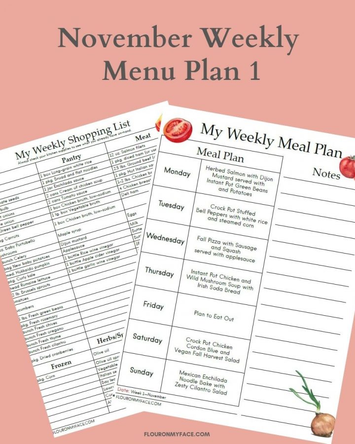 Weekly Meal Plan Archives - Flour On My Face