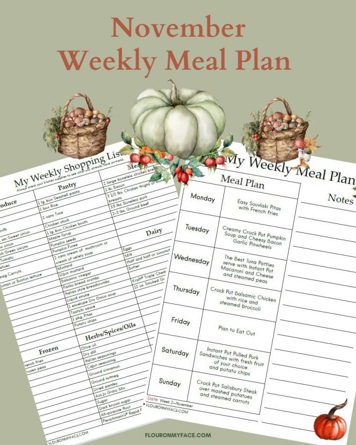 Weekly Meal Plan Archives - Flour On My Face
