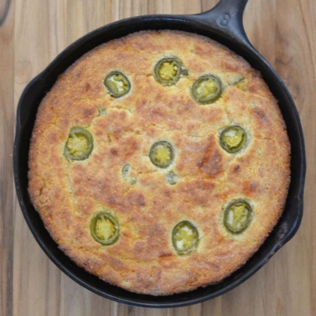 Jalapeno Cheddar Skillet Cornbread | Flour On My Face