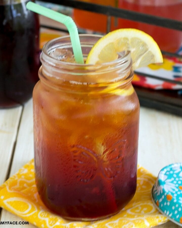 Sweet & Refreshing Hibiscus Iced Tea Recipe - Flour On My Face