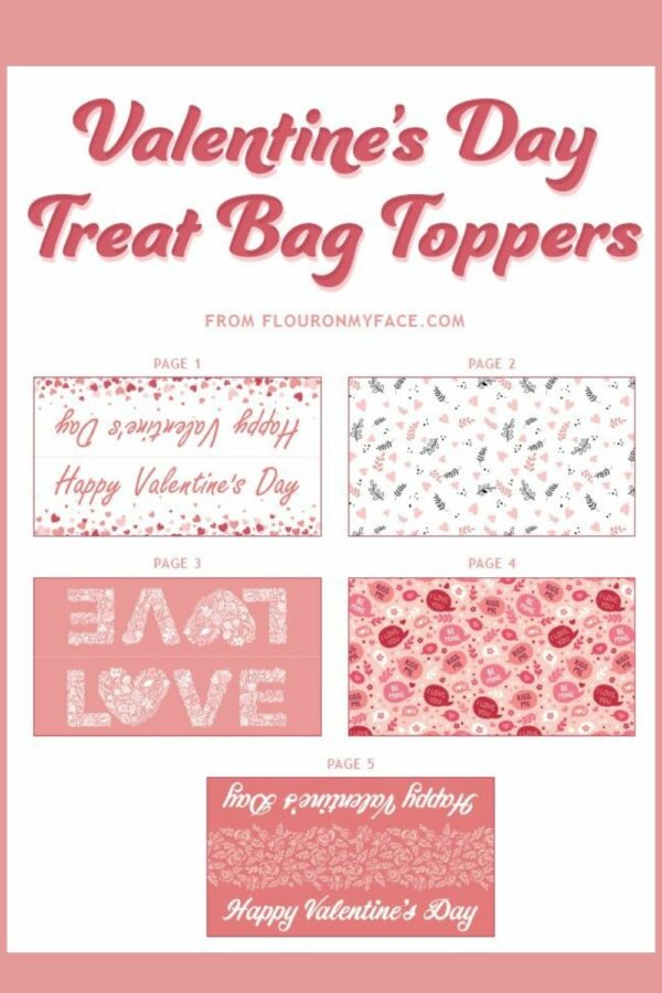 Valentines Day Treat Bag Toppers - Flour On My Face