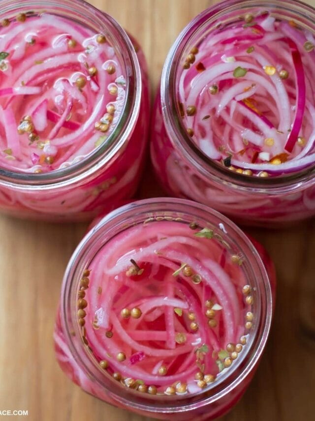 Quick Pickled Red Onions - Flour On My Face