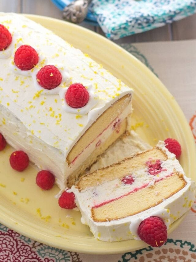 Raspberry Lemon Curd Ice Box Cake - Flour On My Face