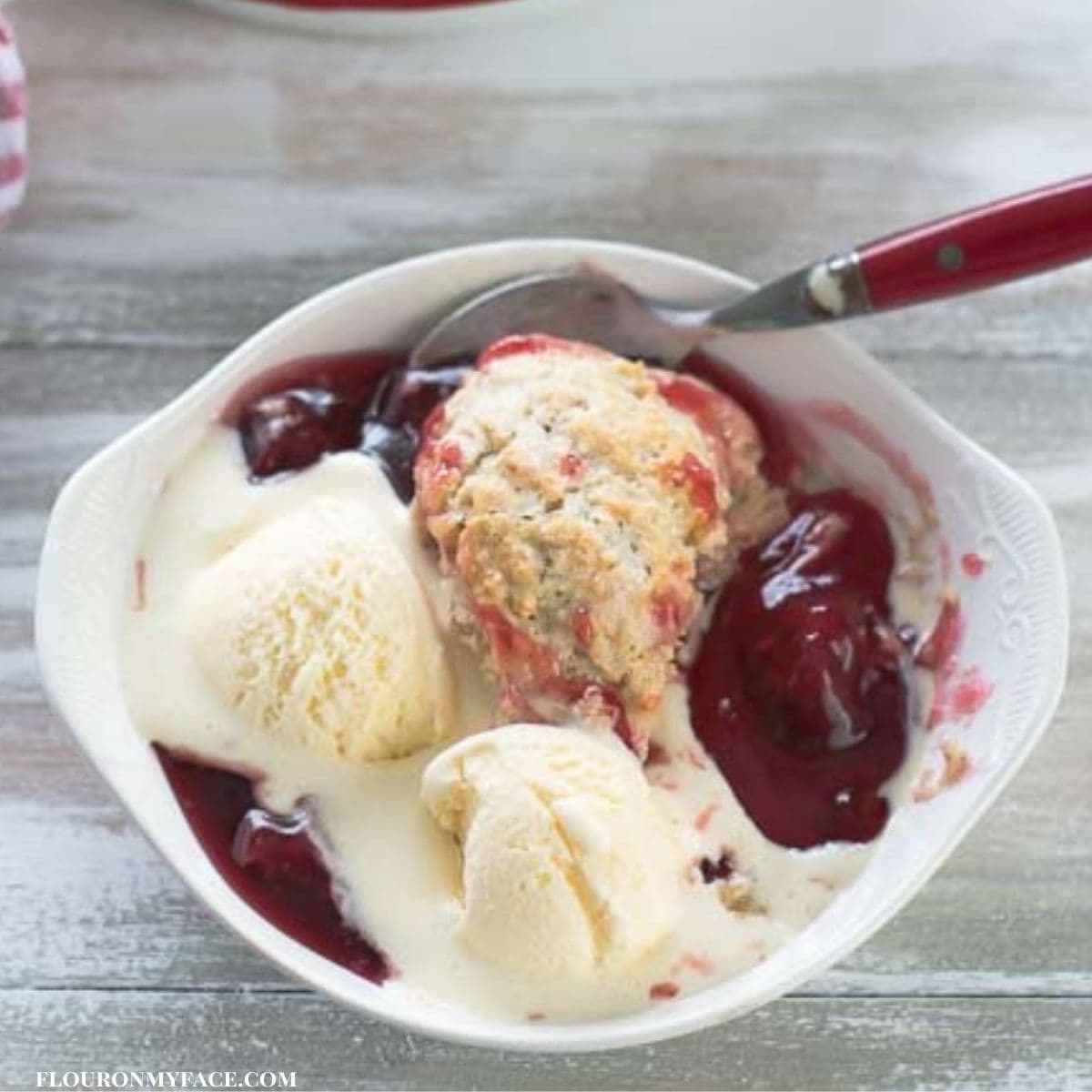 Old Fashioned Cherry Cobbler with Video - Flour On My Face