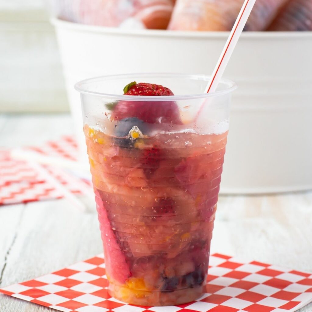 Frozen Fruit Punch Cups - Flour On My Face