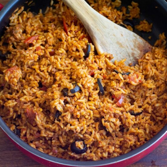 Rice with Chorizo Recipe - Flour On My Face
