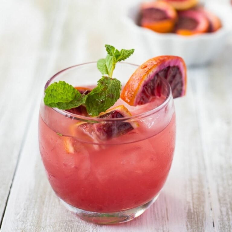Blood Orange Smash Cocktail - Flour On My Face
