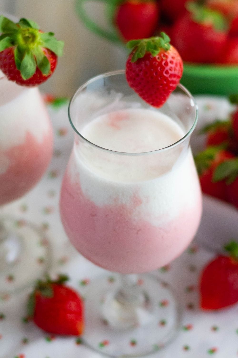 Strawberry and Cream Smoothie - Flour On My Face