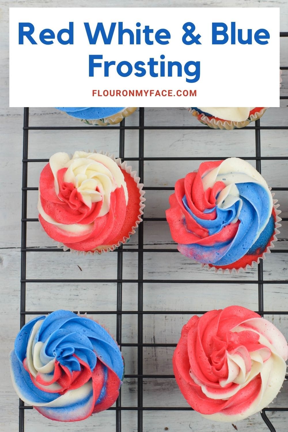 Red White and Blue Frosting - Flour On My Face