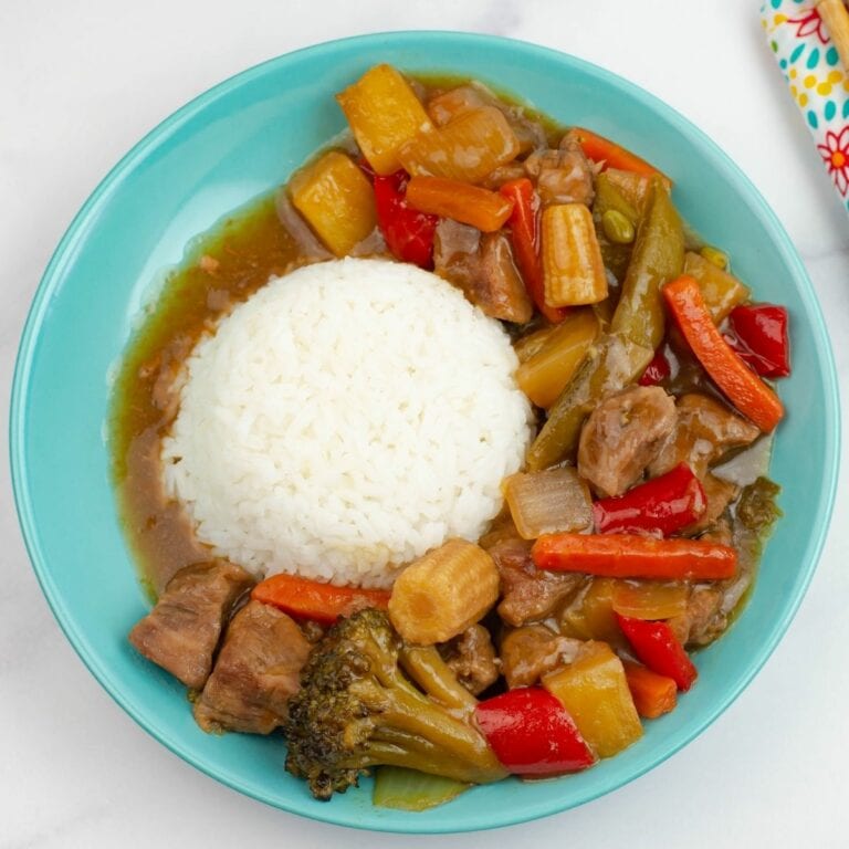 Crock Pot Sweet and Sour Pork - Flour On My Face