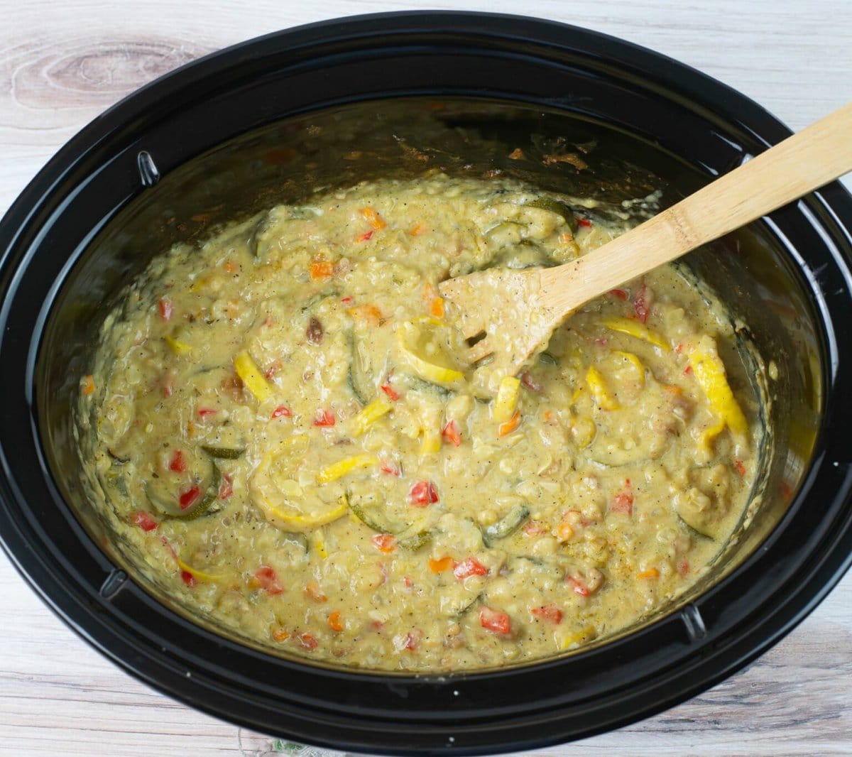 Crock Pot Squash Casserole - Flour On My Face