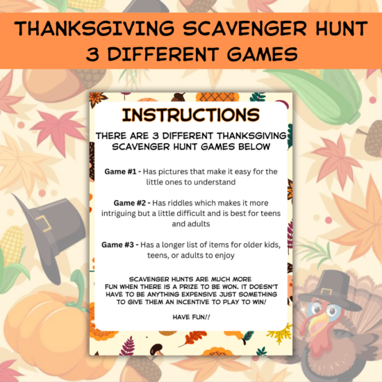 Thanksgiving Scavenger Hunt Bundle - Flour On My Face