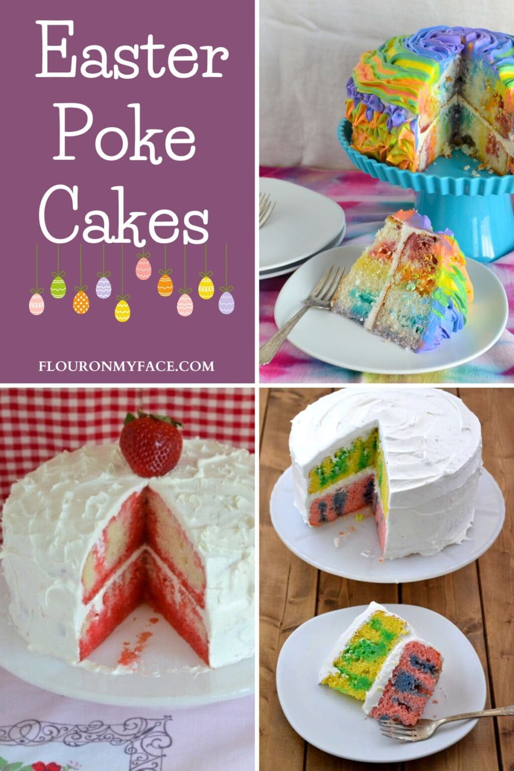 Easter Poke Cakes - Flour On My Face