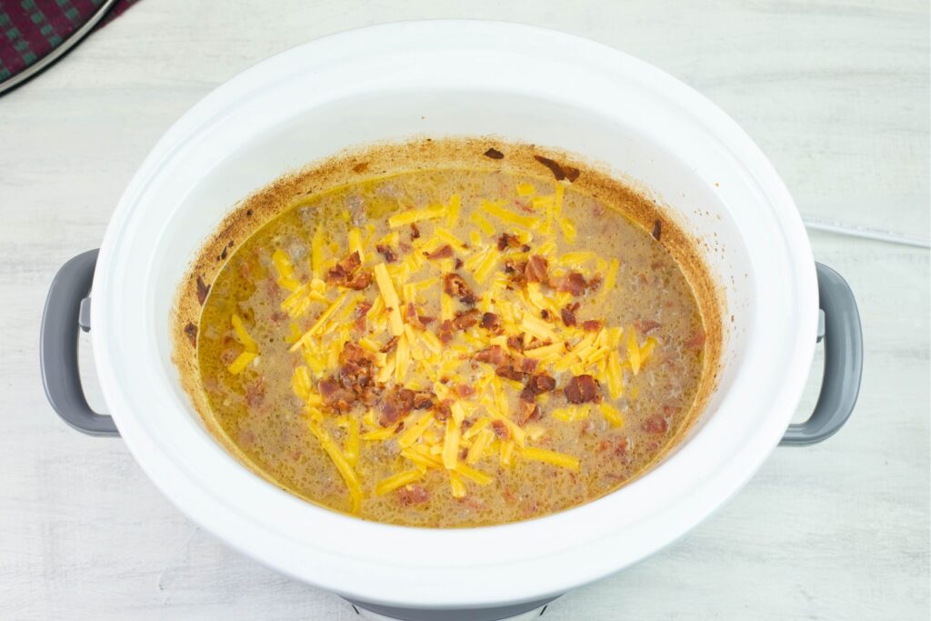 Crock Pot Cheeseburger Soup - Flour On My Face