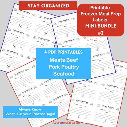 Freezer Meal Labels Mini Bundle 2 - Flour On My Face