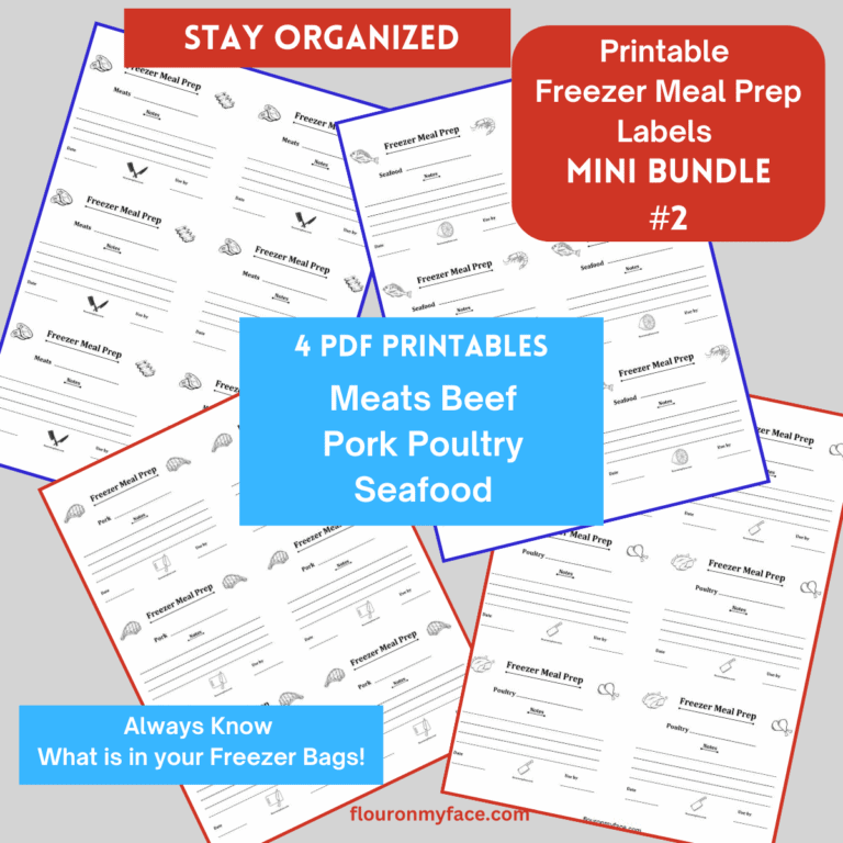 Freezer Meal Labels Mini Bundle 2 - Flour On My Face
