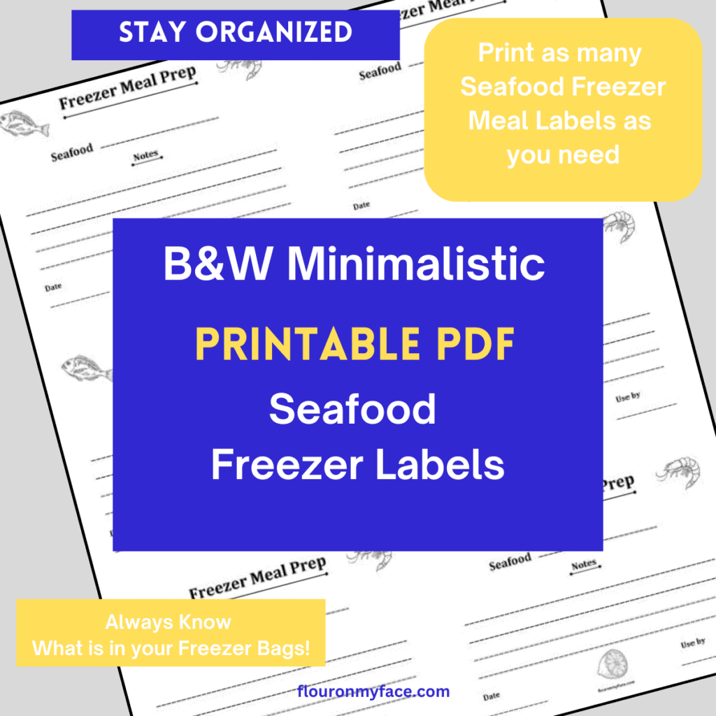 Seafood Freezer Meal Labels - Flour On My Face