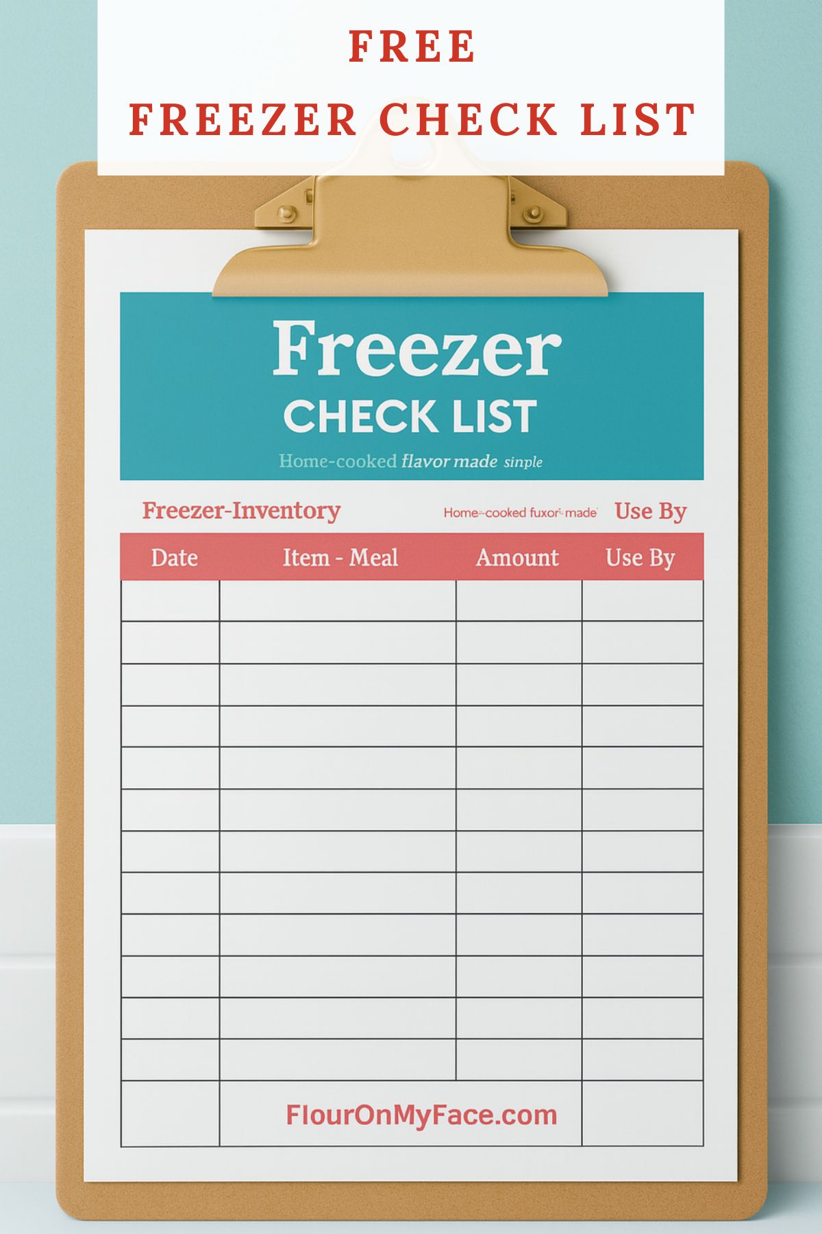 Freezer Check List - Flour On My Face